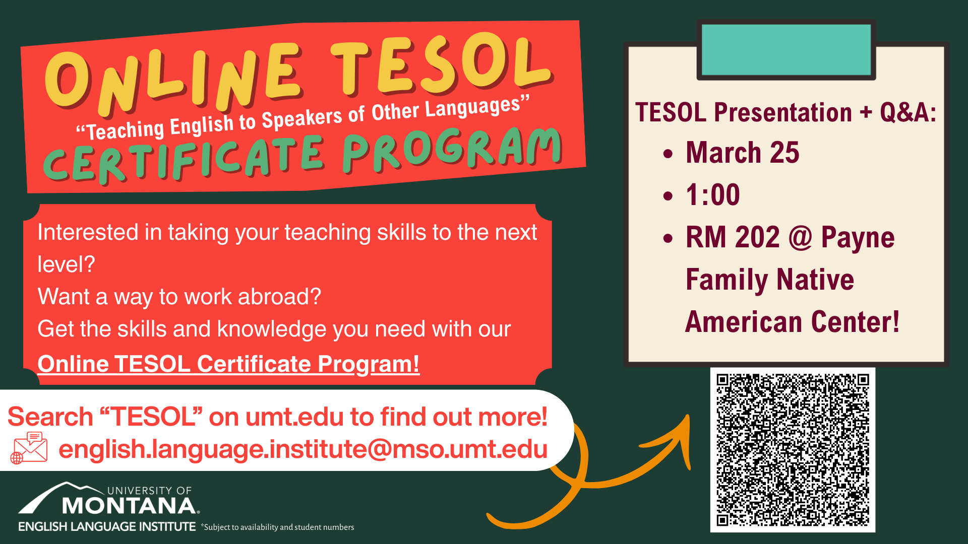 Online TESOL Certificate Program | University of Montana
